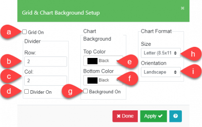 Grid & Chart Background Setup - TechGraphOnline