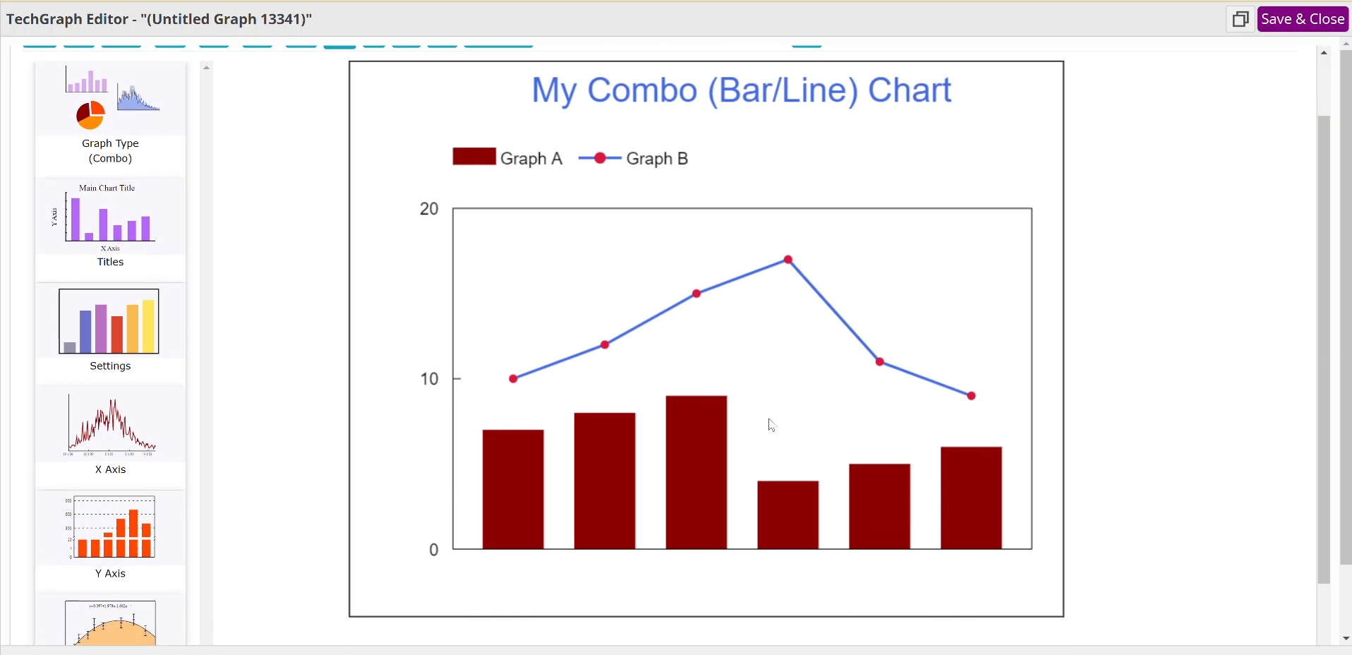 How to Edit Graph, Graph Type, Title and Settings - TechGraphOnline